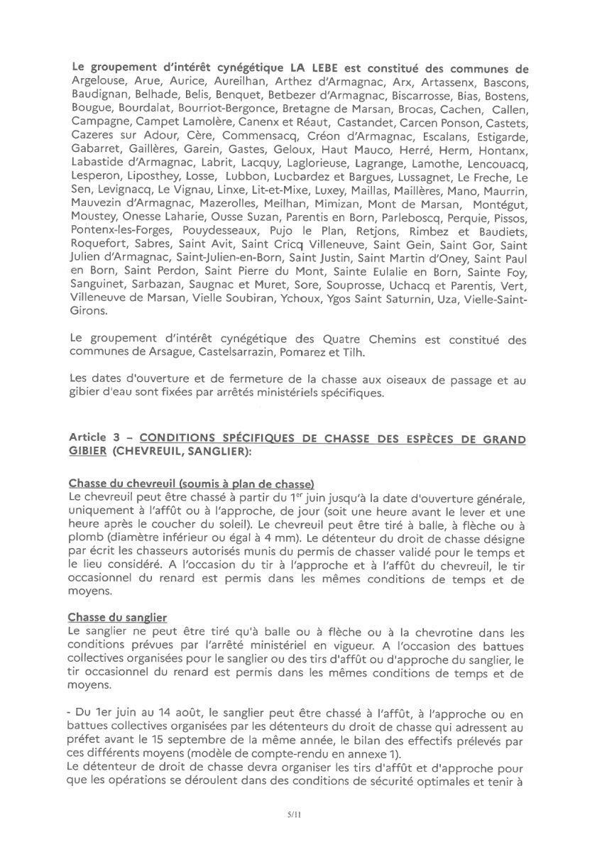 ACCA Escource Règlementation ouverture et clôture de la chasse ACCA ... ACCA Escource Règlementation ouverture et clôture de la chasse ACCA ...